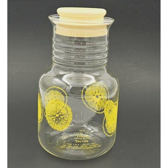 Pyrex | Dining | Vintage Pyrex Glass Juice Pitcher Carafe With Lid 5 L ...